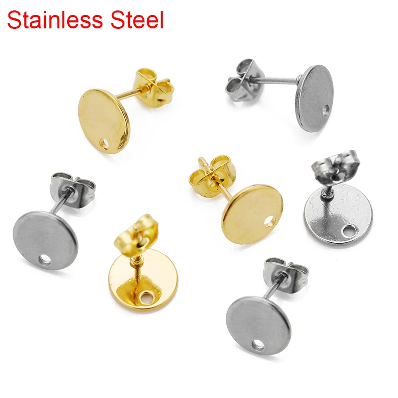 20pcs-lot-Hypoallergenic-Stainless-Steel-Stud-Earring-Post-Connectors ...
