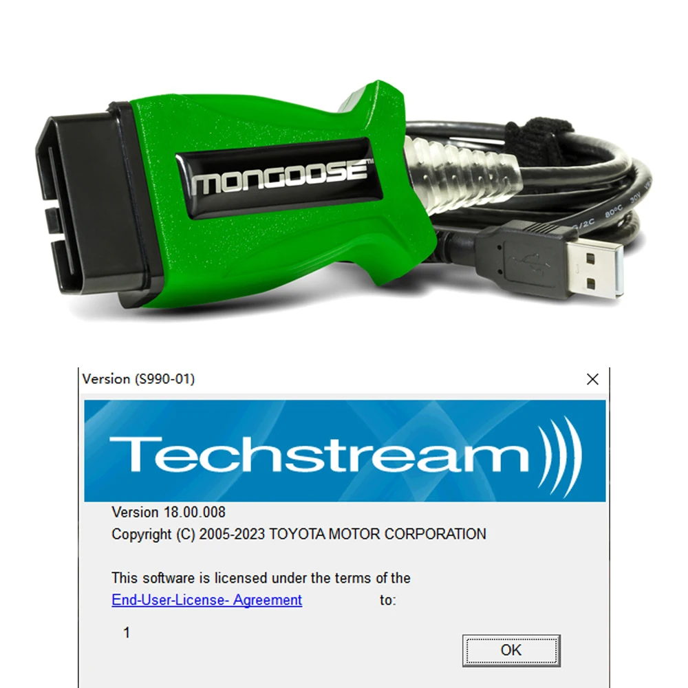 Techstream Cable de diagnóstico de coche V18.00.008, escáner de Cable ...
