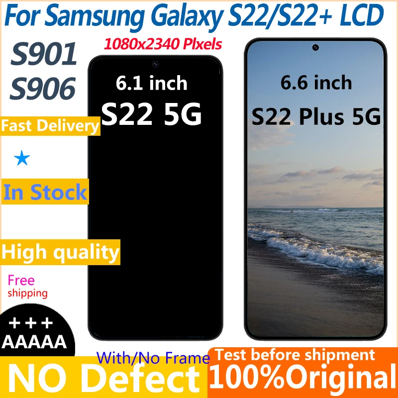 NEW Original Frontal S22+ Display For Samsung S22/Plus 5G S901 S901B ...