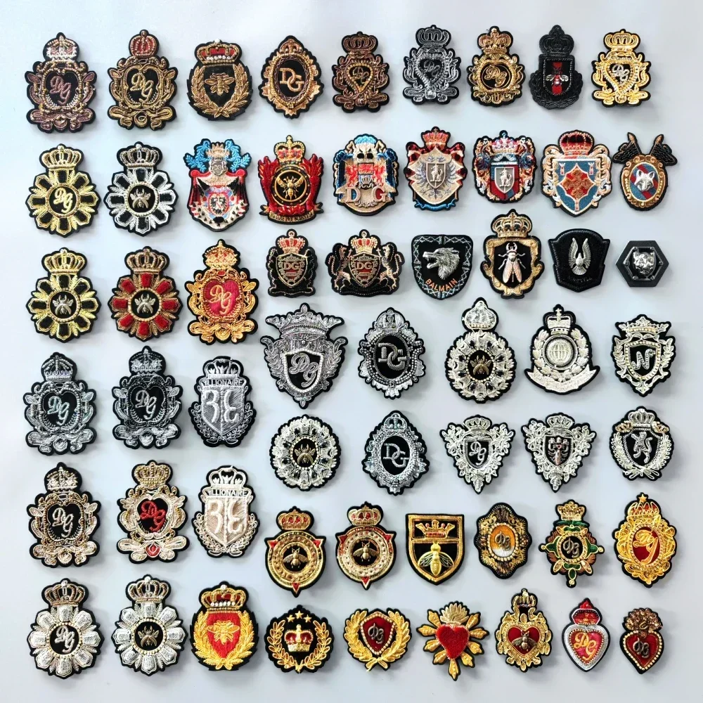 Toothbrush-Embroidery-Metal-Patch-Letter-Leaf-Crown-Applique-Clothes ...