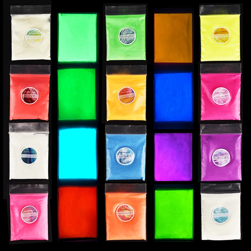 Glow Dark Pigment Powder Resin | Glow Dark Pigment Powder Epoxy - 10g ...