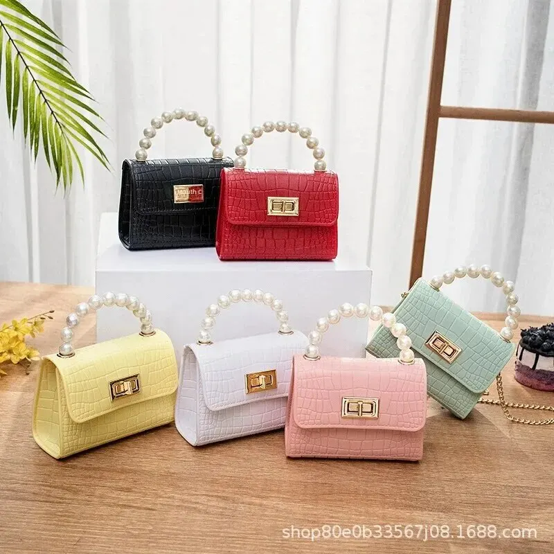Fresh Sweet Style Small Ladies Handbags Geometric Pattern Lock Buckle ...