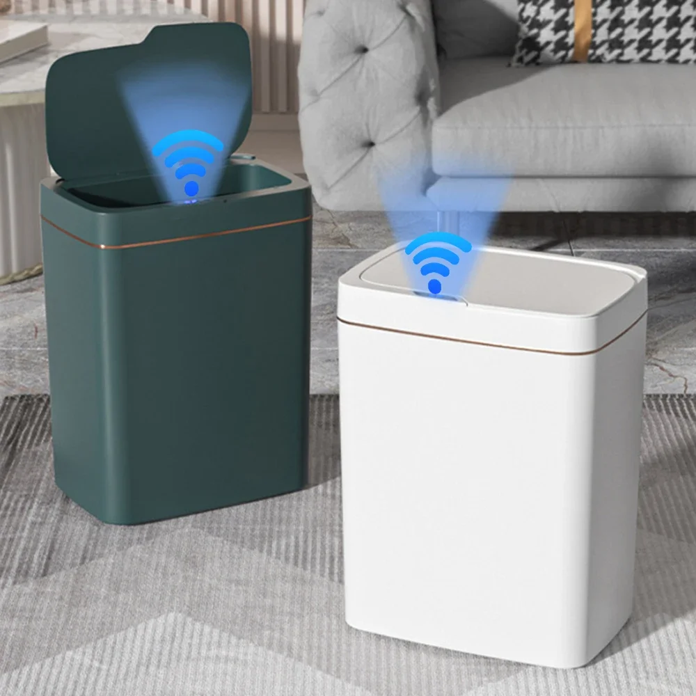 15-18L-Smart-Sensor-Trash-Can-Waterproof-Intelligent-Wastebasket-Sensor ...