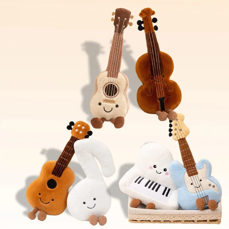 Cute Playful Music Instrument Plush Toy Stuffed Violin,Piano,Guitar ...