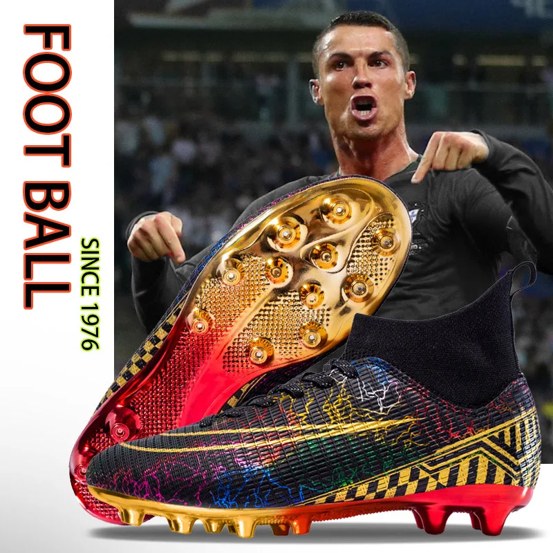 C-Ronaldo-electroplated-gold-spikes-for-boys-and-girls-high-end-AG ...