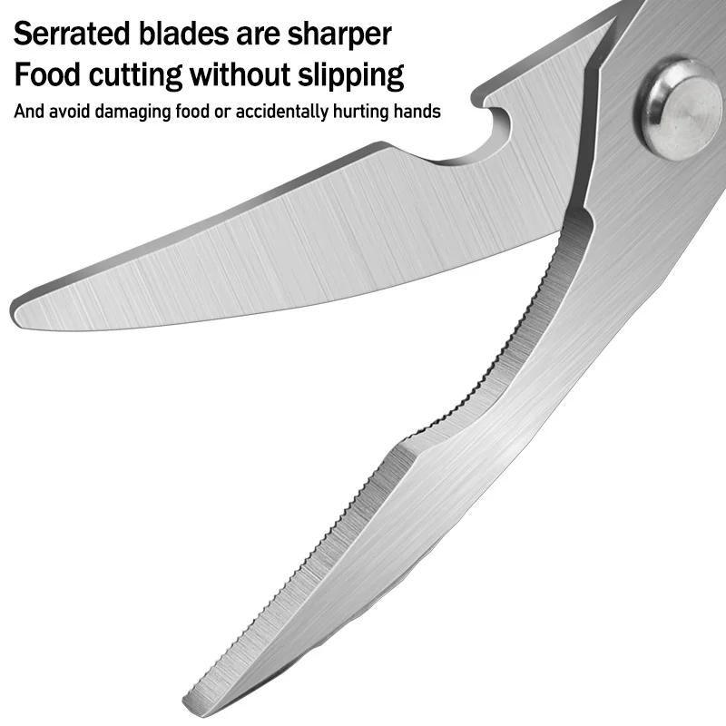 Kitchen Scissors Chicken Bones Shear Poultry Fish Scissor Aluminum ...