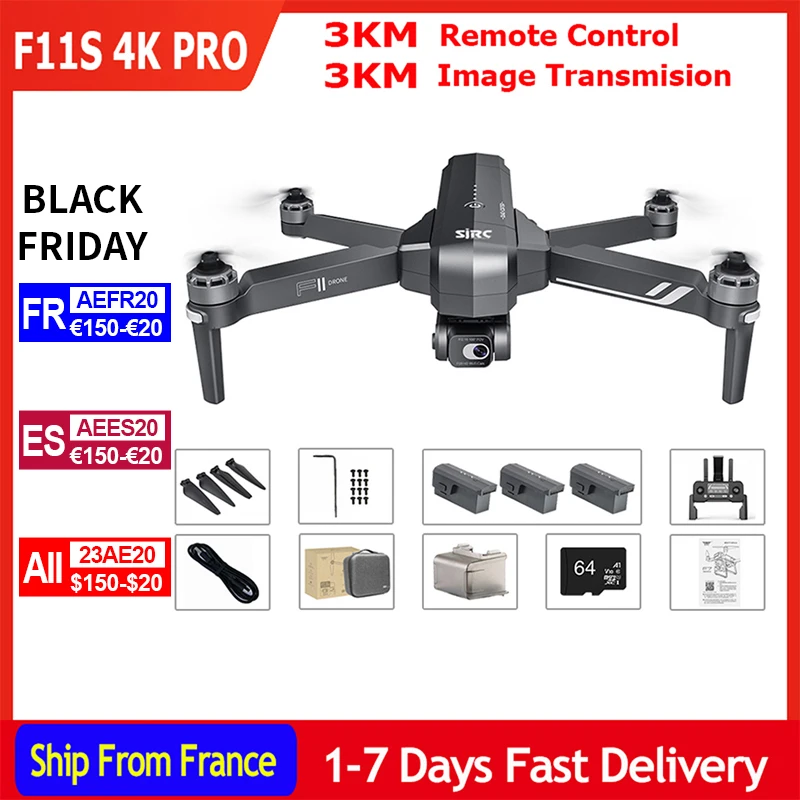 SJRC-F11S-4K-PRO-GPS-Drone-HD-Camera-2-Axis-Gimbal-Brushless-RC ...