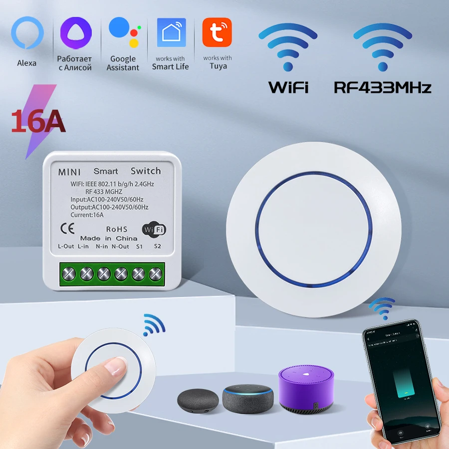 Interruptor-inteligente-con-WiFi-para-el-hogar-pulsador-inal-mbrico-de-433MHz-con-Control-por ...