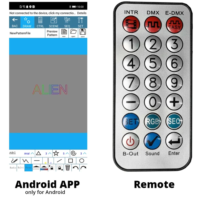 ALIEN RGB Smart Animation Laser Projector Bluetooth-compatible APP ...