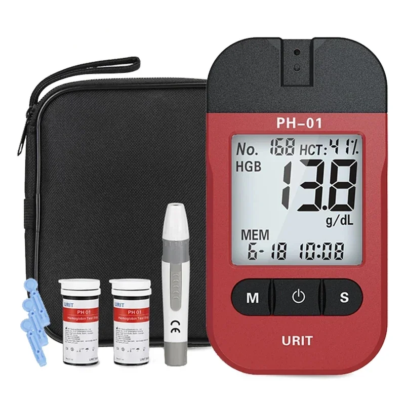 URIT-Hemoglobin-Analysis-Tester-Meter-Home-Hb-Analyzer-Anemia-Strip ...