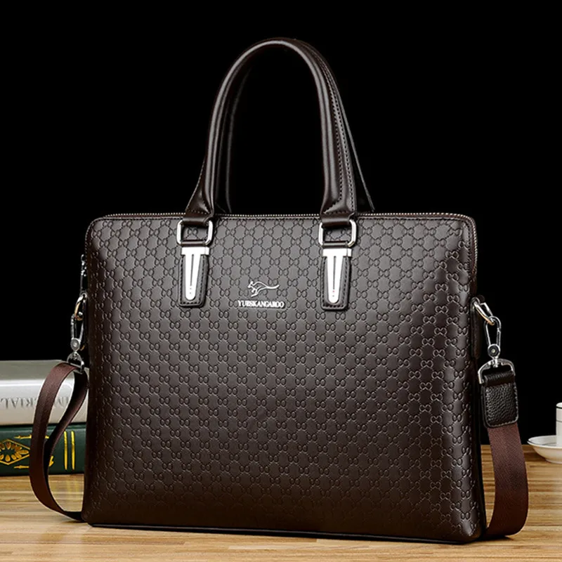 Luxury-PU-Leather-Men-s-Briefcase-Business-Handbag-Tote-Bag-Large ...