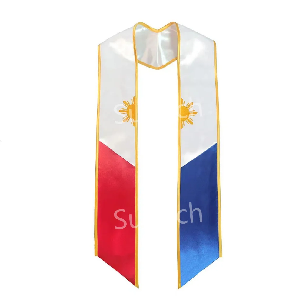 Philippines Embroidery Graduation Stole Flag Graduation Sash Bachelor ...