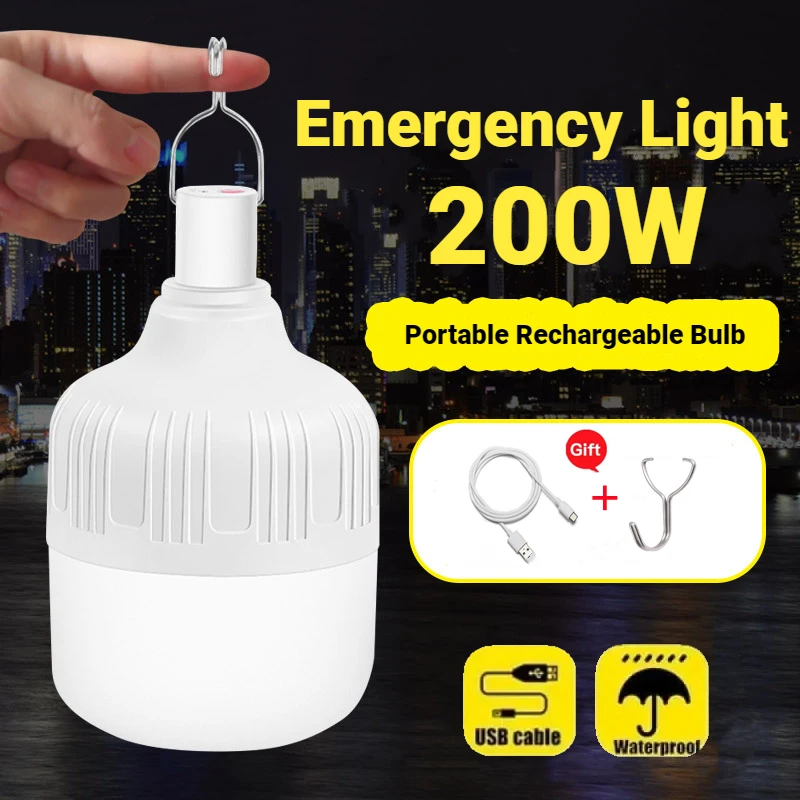 USB-Rechargeable-LED-Emergency-Lights-Outdoor-Camping-Light-Portable ...