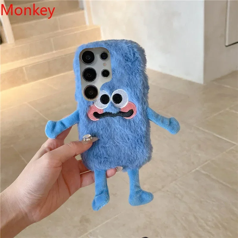 3D Cute Plush Doll Soft Phone Case For VIVO V40E V30 Pro V29 V27 V25E ...