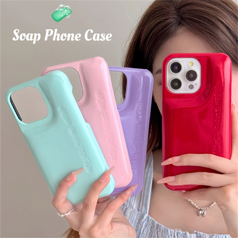 Ins-Hot-Letter-Soap-Phone-Case-For-iphone-15-14-13-Pro-Max-Relieve ...