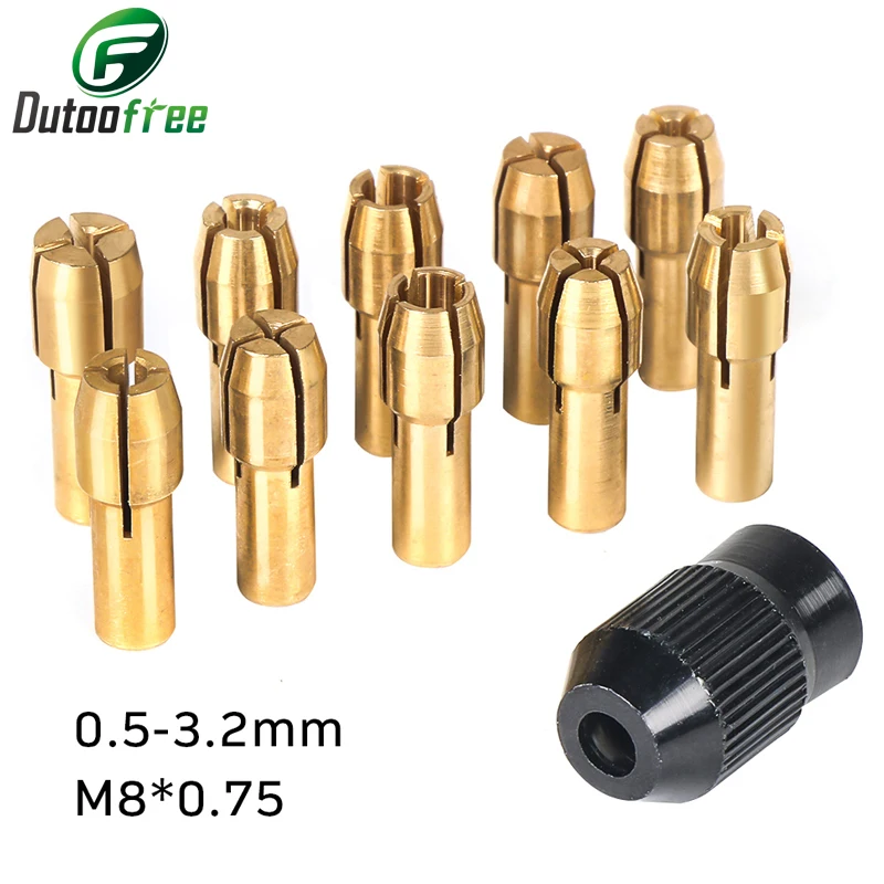 11PCS-lot-Mini-Drill-Brass-Collet-Chuck-for-Dremel-Rotary-Tool-0-5-3 ...