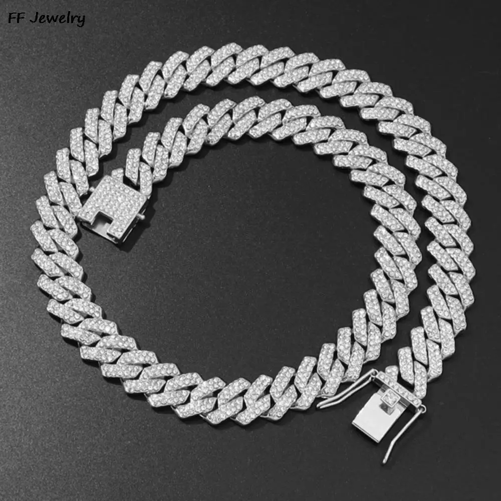 15MM-Cuban-Link-Chain-Hip-Hop-Men-Necklace-Iced-Out-Paris-Chain-2-Row ...
