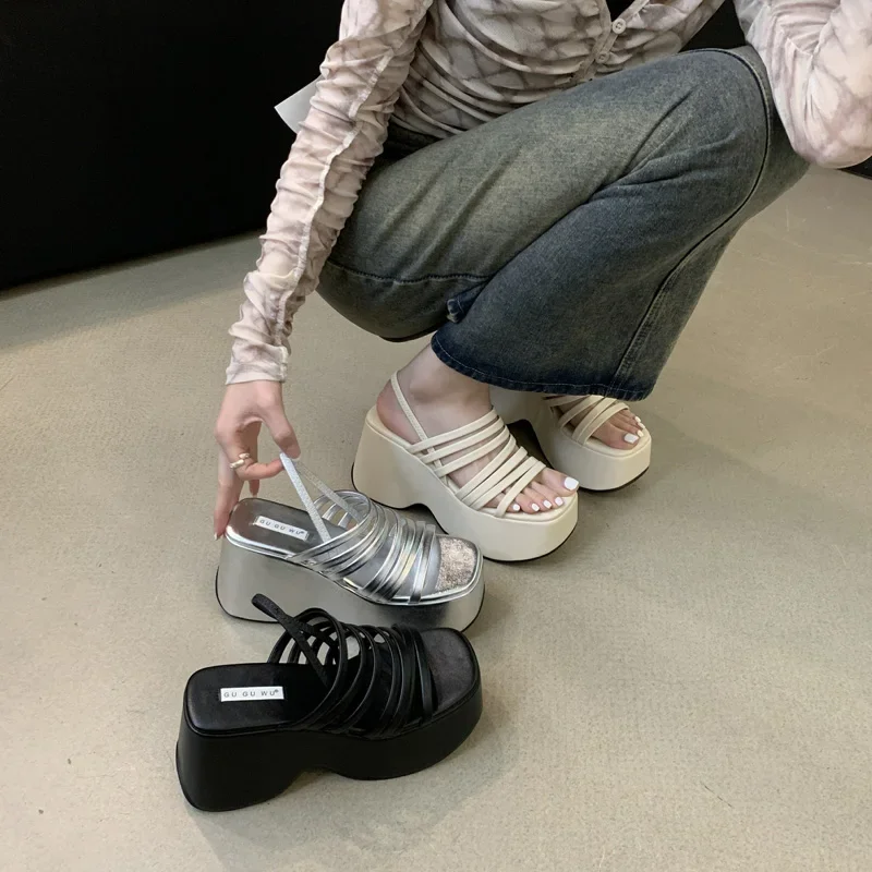 Sand-lias-cunhas-prateadas-para-mulheres-sapatos-de-plataforma-cinto ...
