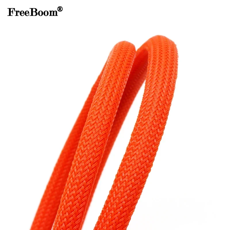 1~50m Orange PET Braid Sleeve 2/4/6/8/10/12/14/16/20/25/30/35/40/50 ...