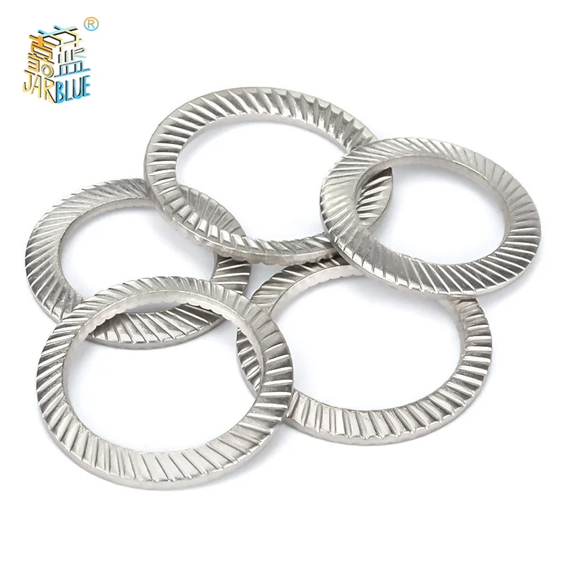 2/10/50Pcs DIN9250 304 Stainless Steel Locking Washer Printing Oblique ...