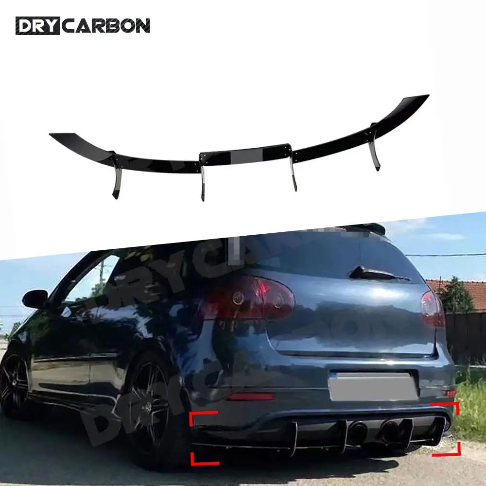 For-Volkswagen-Golf-5-MK5-R32-2005-2009-Car-Rear-Bumper-Lip-Diffuser ...