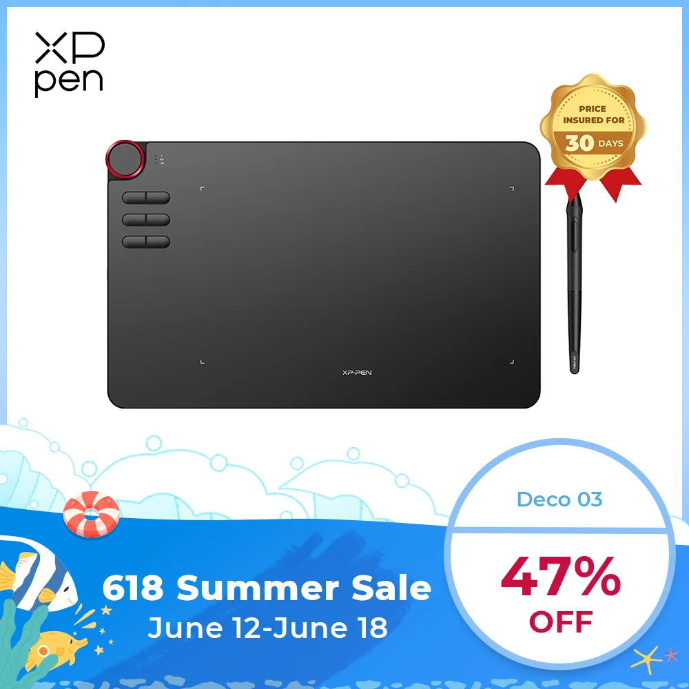 XPPen Deco 03 Grafische Tekening Tablet Met Multi Function Dial P05 ...