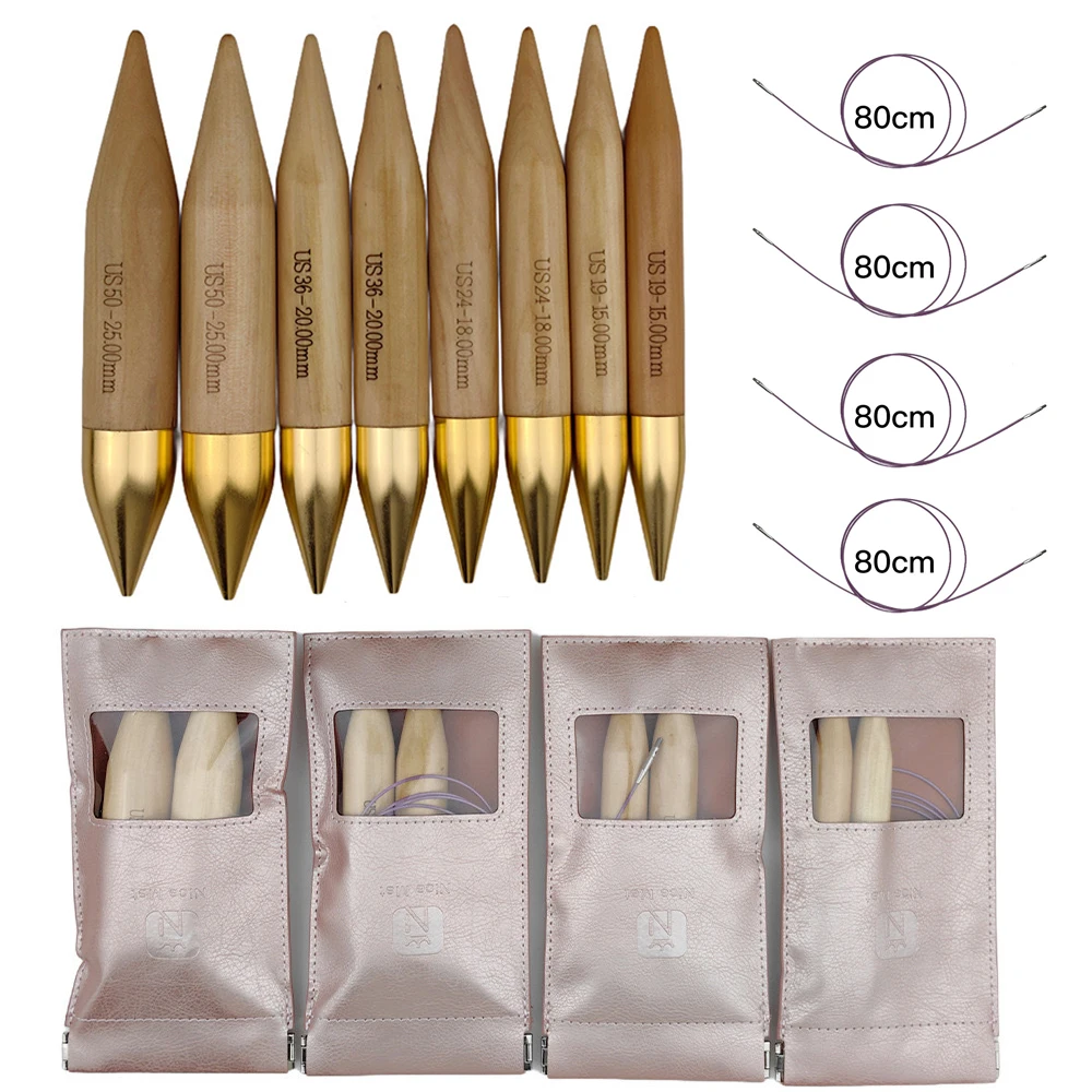 15-25mm Extra Large Knitting Needles Circular Tube Hoop Knit Sweater ...