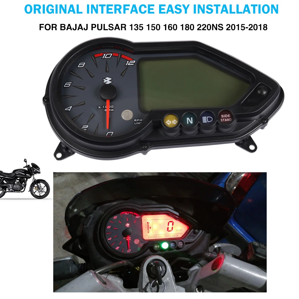Motorcycle Speedometer Instrument Electronic Odometer Tachometer Meter ...