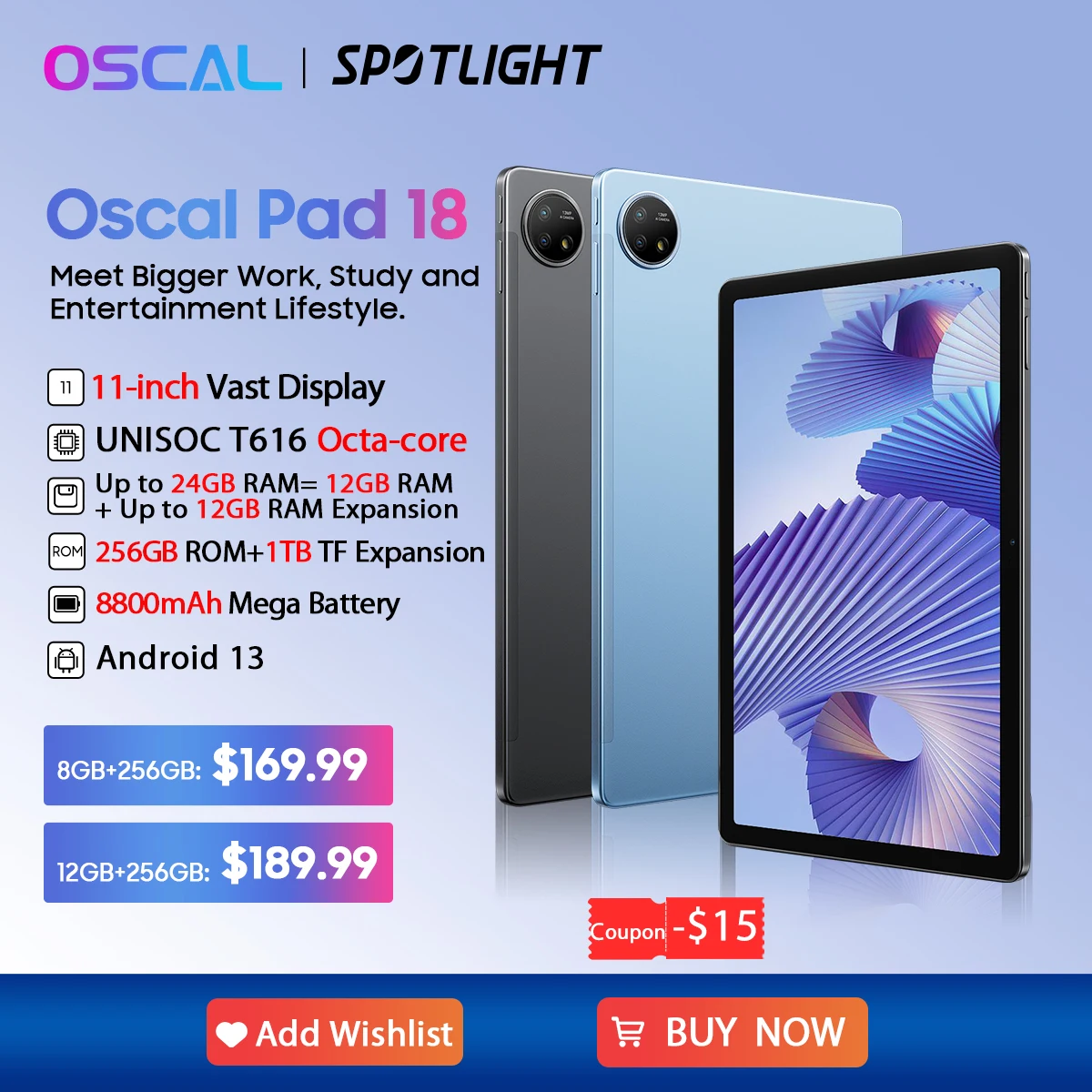 Oscal-Pad-18-Tablet-Android-13-24GB-12-12-256GB-11-FHD-Display-N-cleo ...
