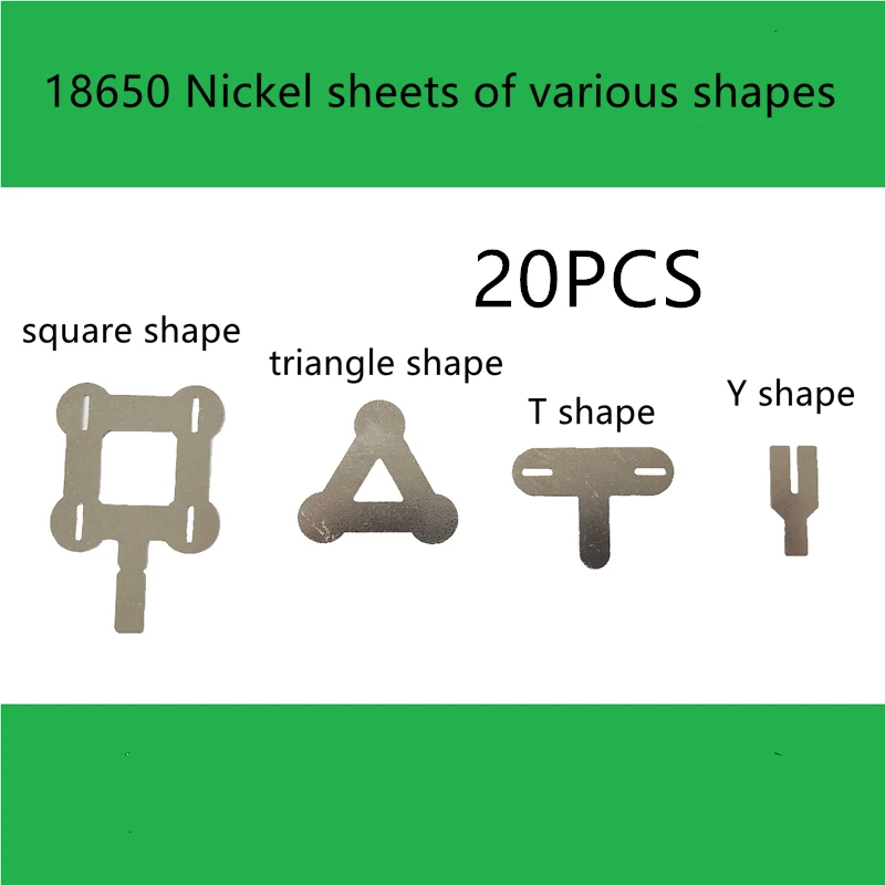 20pcs Special-shaped Nickel Strip Nickel Sheet T-type Y-type 18650 ...