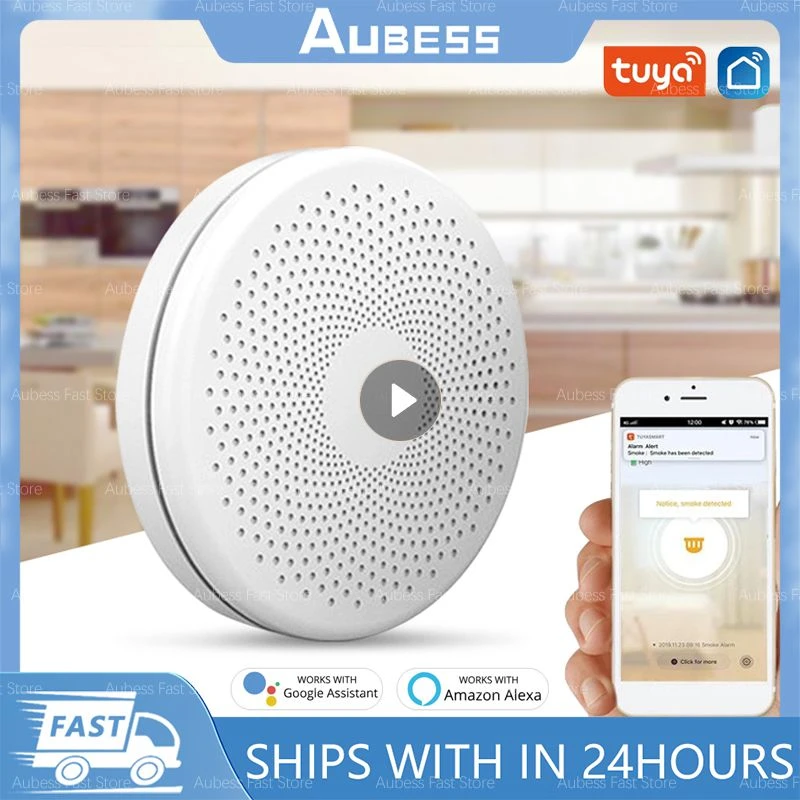 Tuya And Smart Life WiFi 2 In 1 Smoke Detector Sensor Carbon Monoxide ...