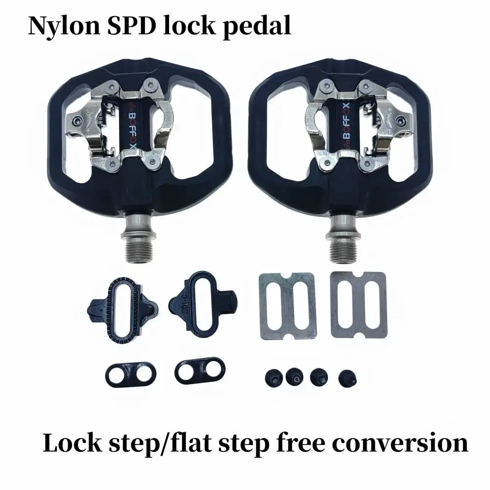 Last M109 MTB SPD Clipless Pedal Set Lock+Flat Pedals Bicycle Parts ...