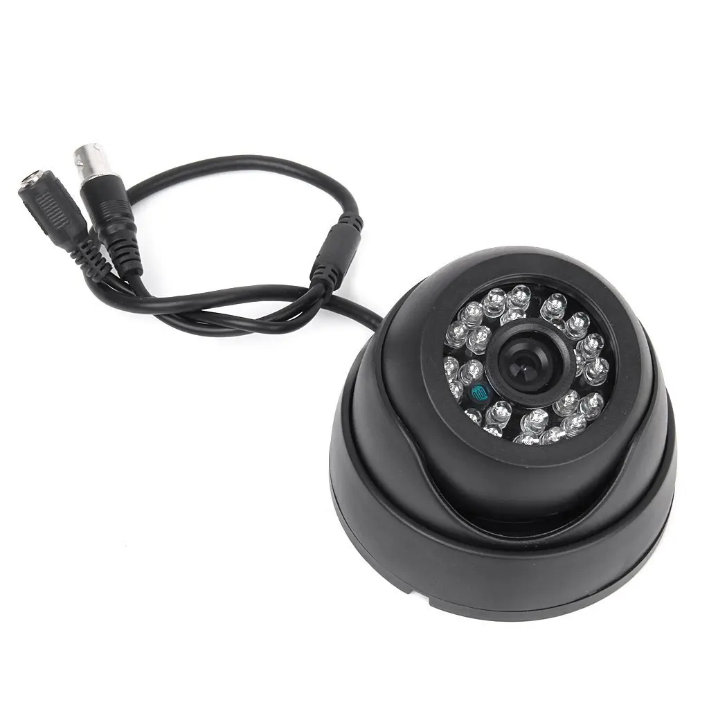 Black Surveillance Camera PAL 1/3" CMOS 700TVL 24 LED IR Cut 3.6mm ...