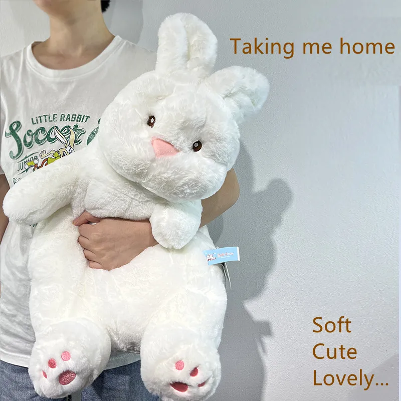 Super Soft White Bunny Plushie Toys Stuffed Animals Kawaii Duck/Rabbit ...
