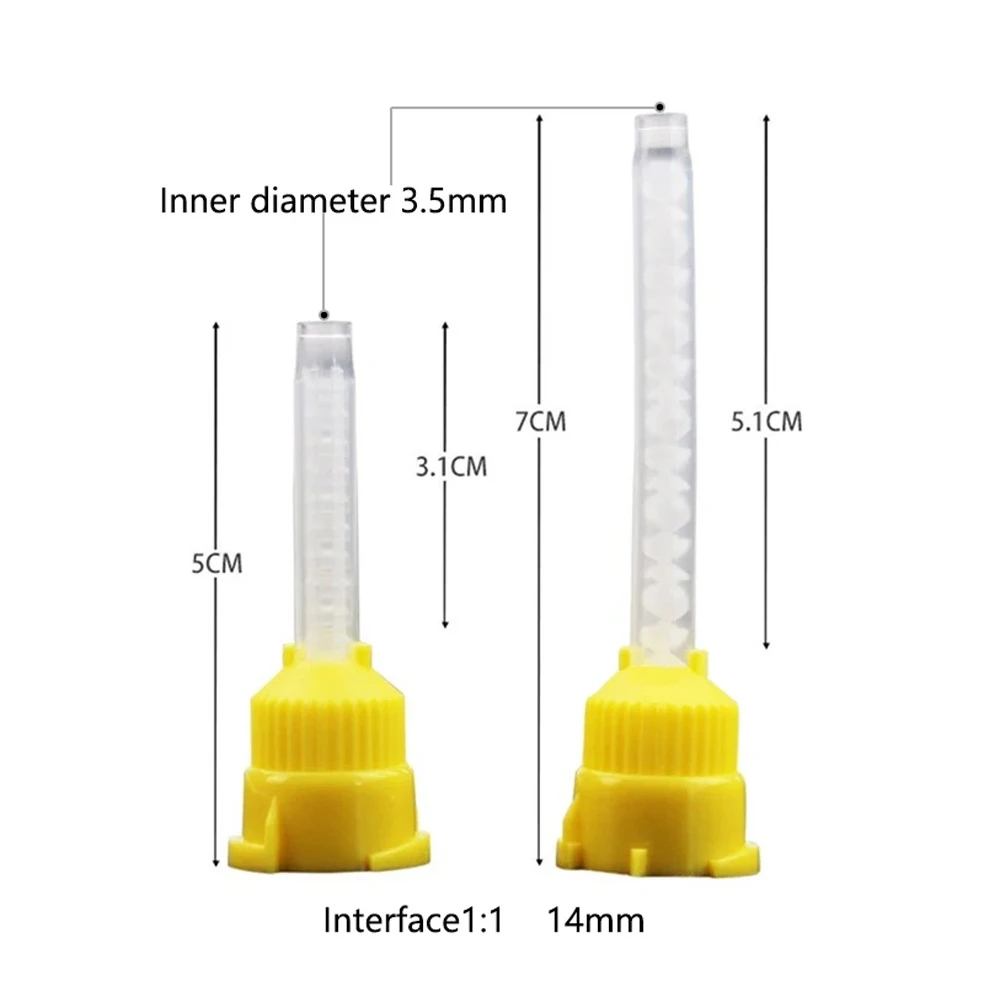 50-100PCS-1-1-Dental-Mixing-Tips-Head-Silicone-Rubber-Gun-Disposable ...