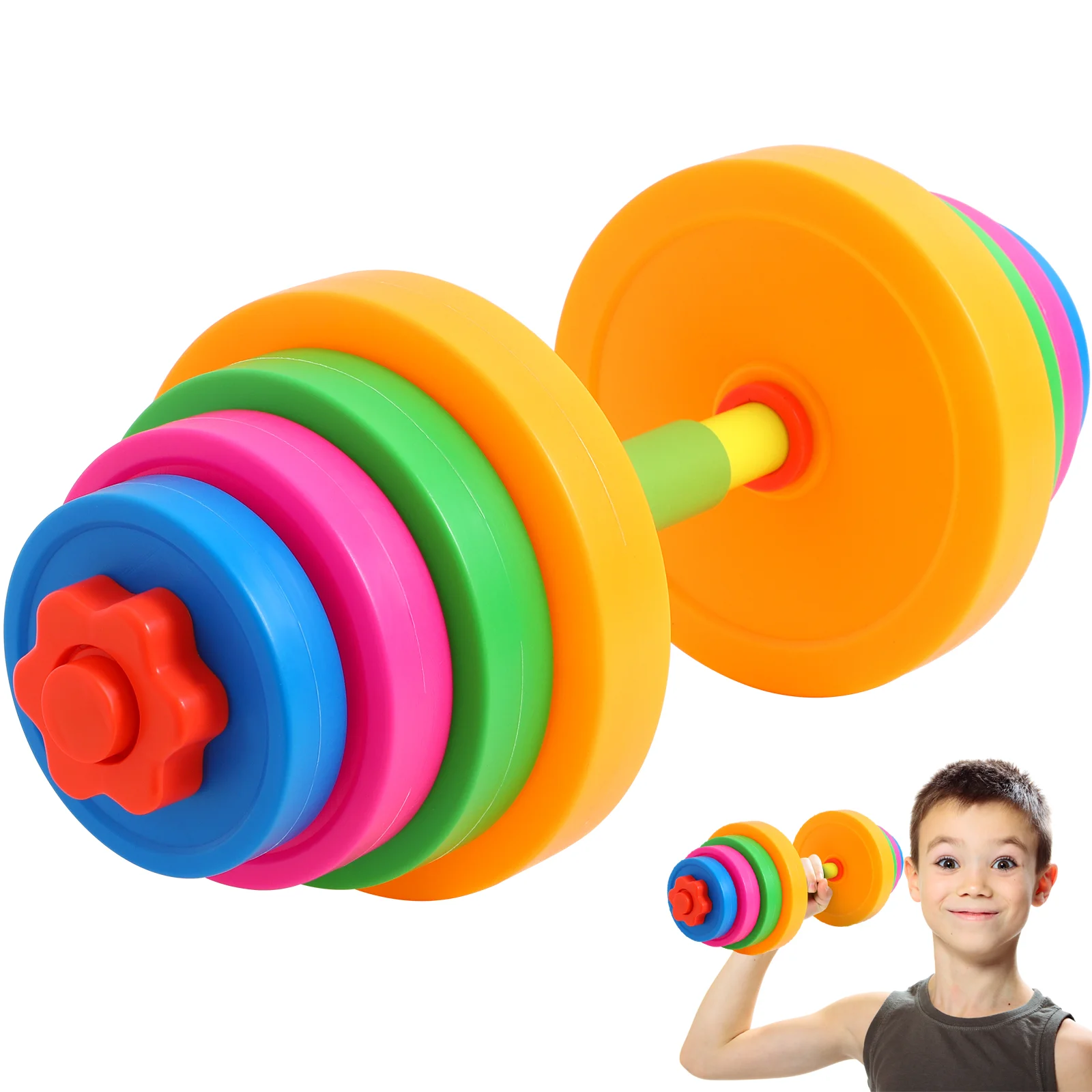 Children-Dumbbell-Toy-Plastic-Dumbbell-Kids-Kindergarten-Arm-Training ...