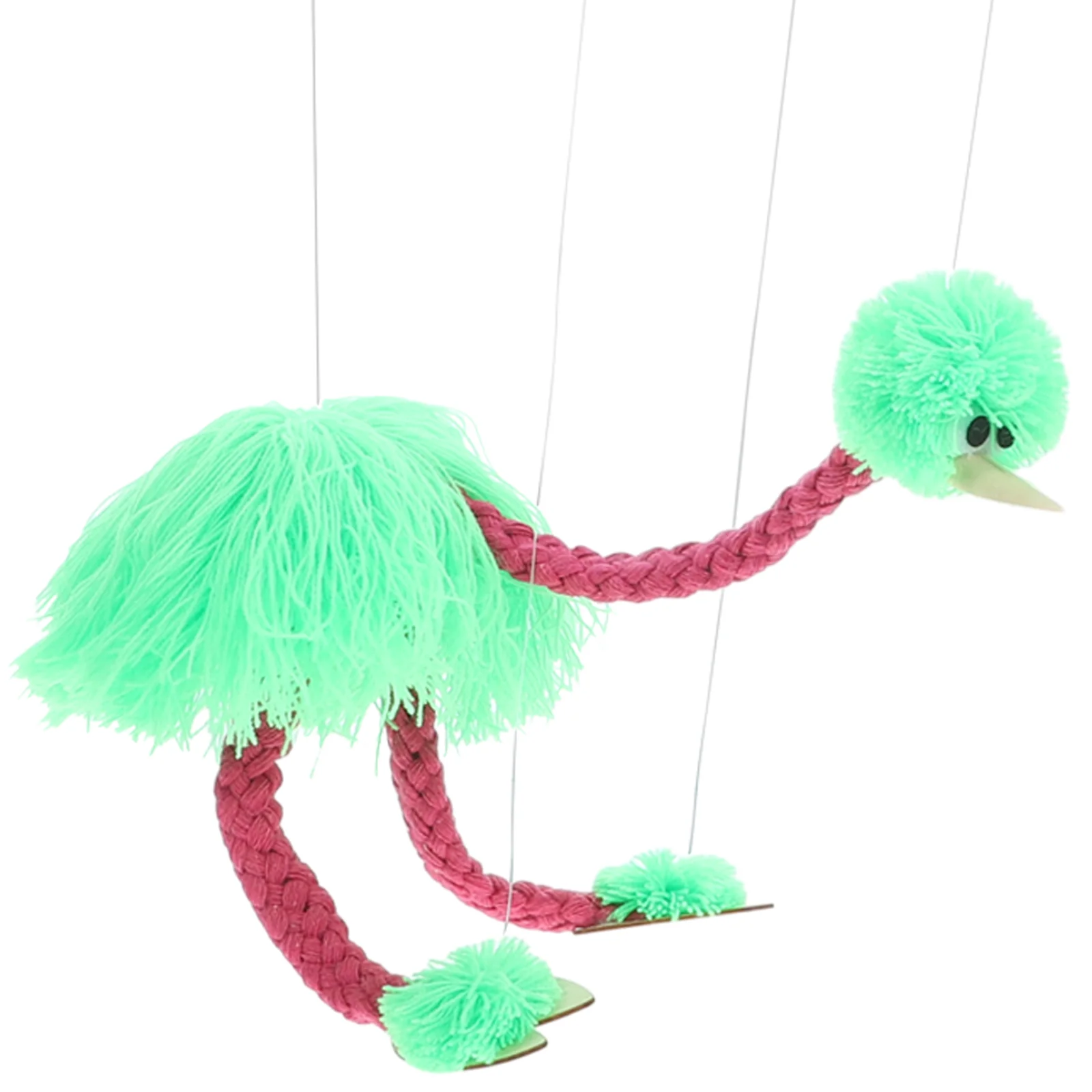 Flamingo-Marionette-Yarn-Puppet-Ostrich-Marionettes-Plush-Figure-Toys ...