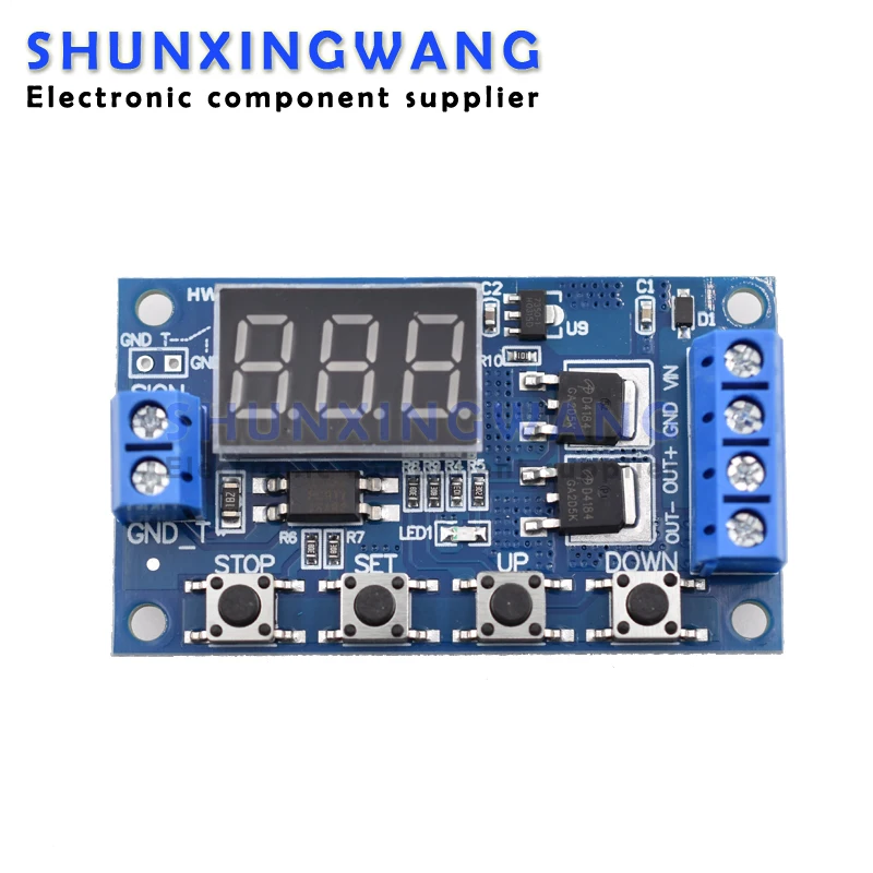DC 12V 24V Dual MOS LED Digital Time Delay Relay Trigger Cycle Timer Delay Switch Circuit Board ...