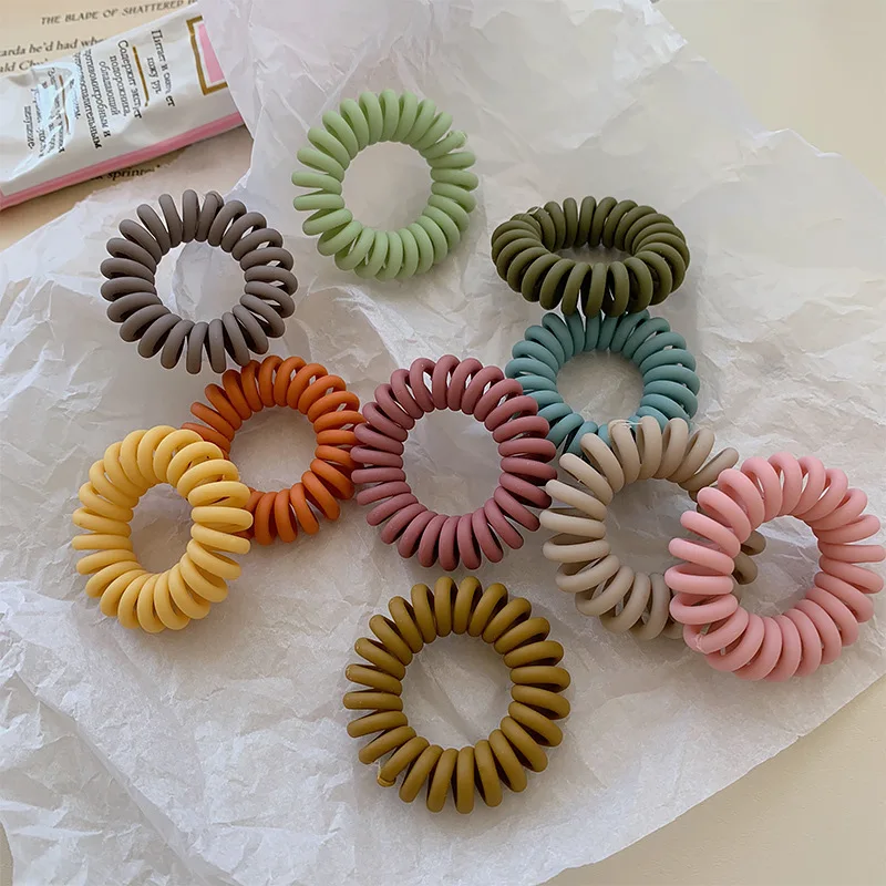 Multi-color-telephone-cable-hair-loop-women-s-hair-rope-Korea-traceless ...