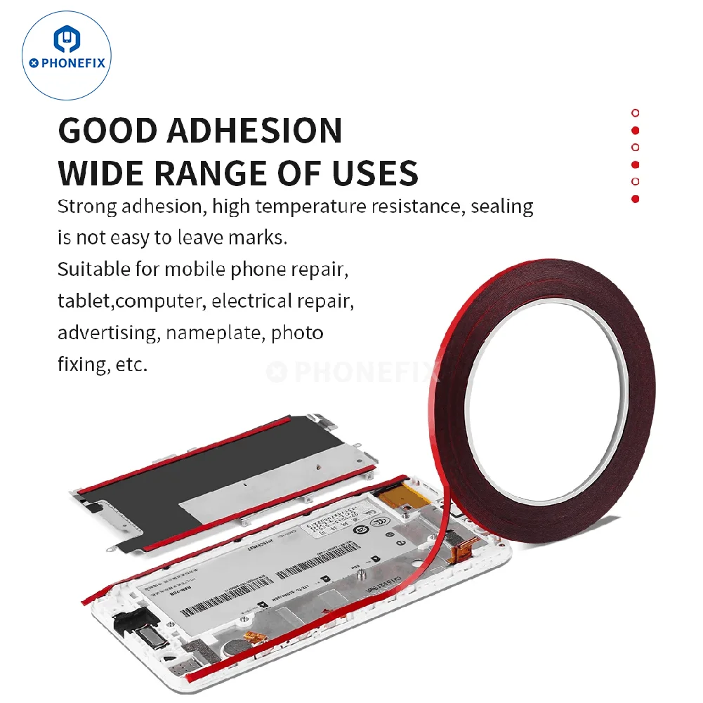 10M Heat Resistant Mobile Phone Screen Back Cover Sealing Double Sided ...