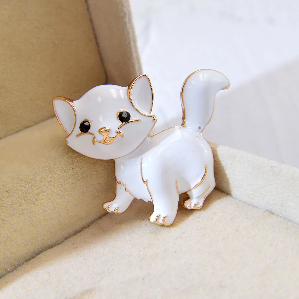 Cat-brooch-Animal-corsage-Lady-Cute-Dress-Badge-shirt-pin-buckle-with ...