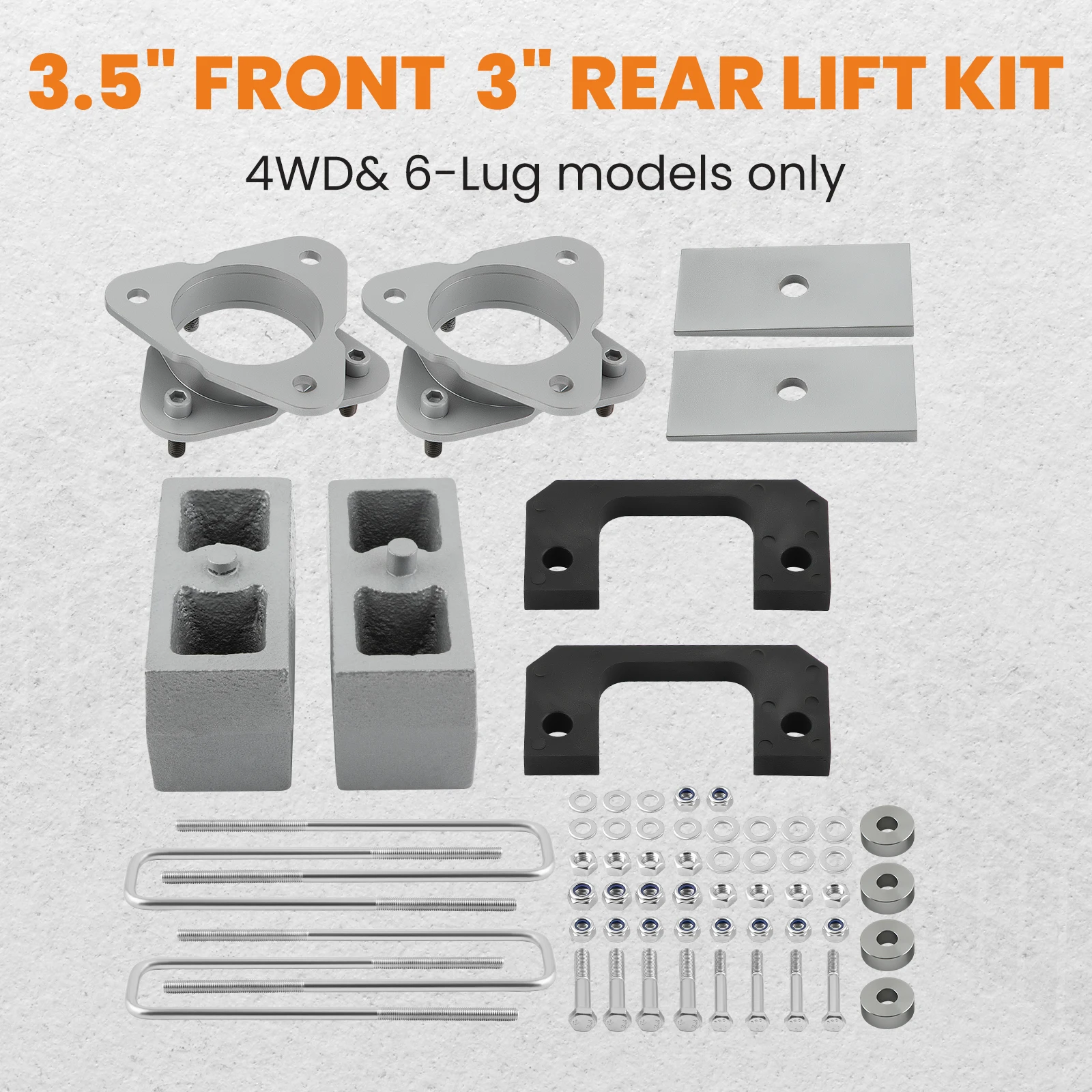 3.5" Front 3" inch Rear Level Lift Kit for Chevy Silverado 1500 4WD 07 ...