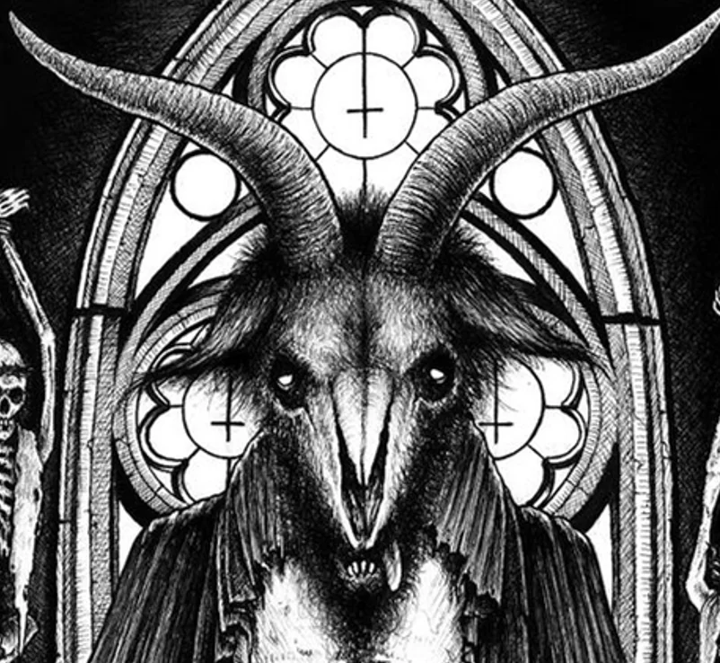 Baphomet Head Drawing