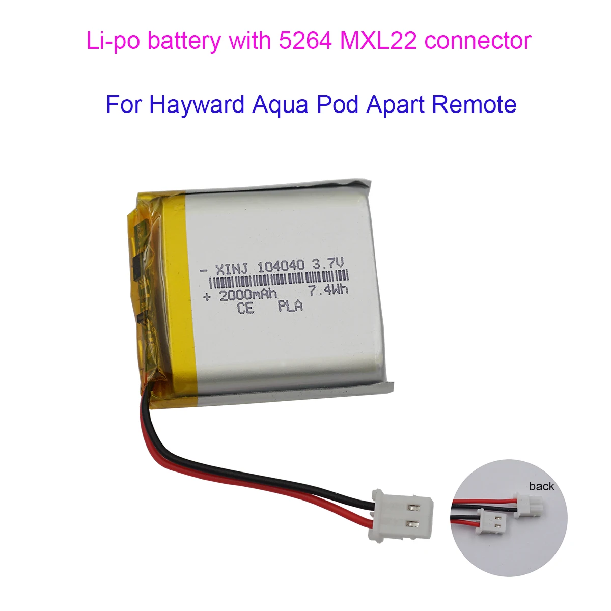 XINJ-3-7V-2000mAh-7-4Wh-Rechargeable-Li-Polymer-Li-Lithium-Lipo-Battery ...