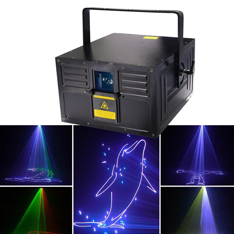 Stage-Laser-Light-10W-Full-Color-Animation-RGB-Laser-Show-Projector ...