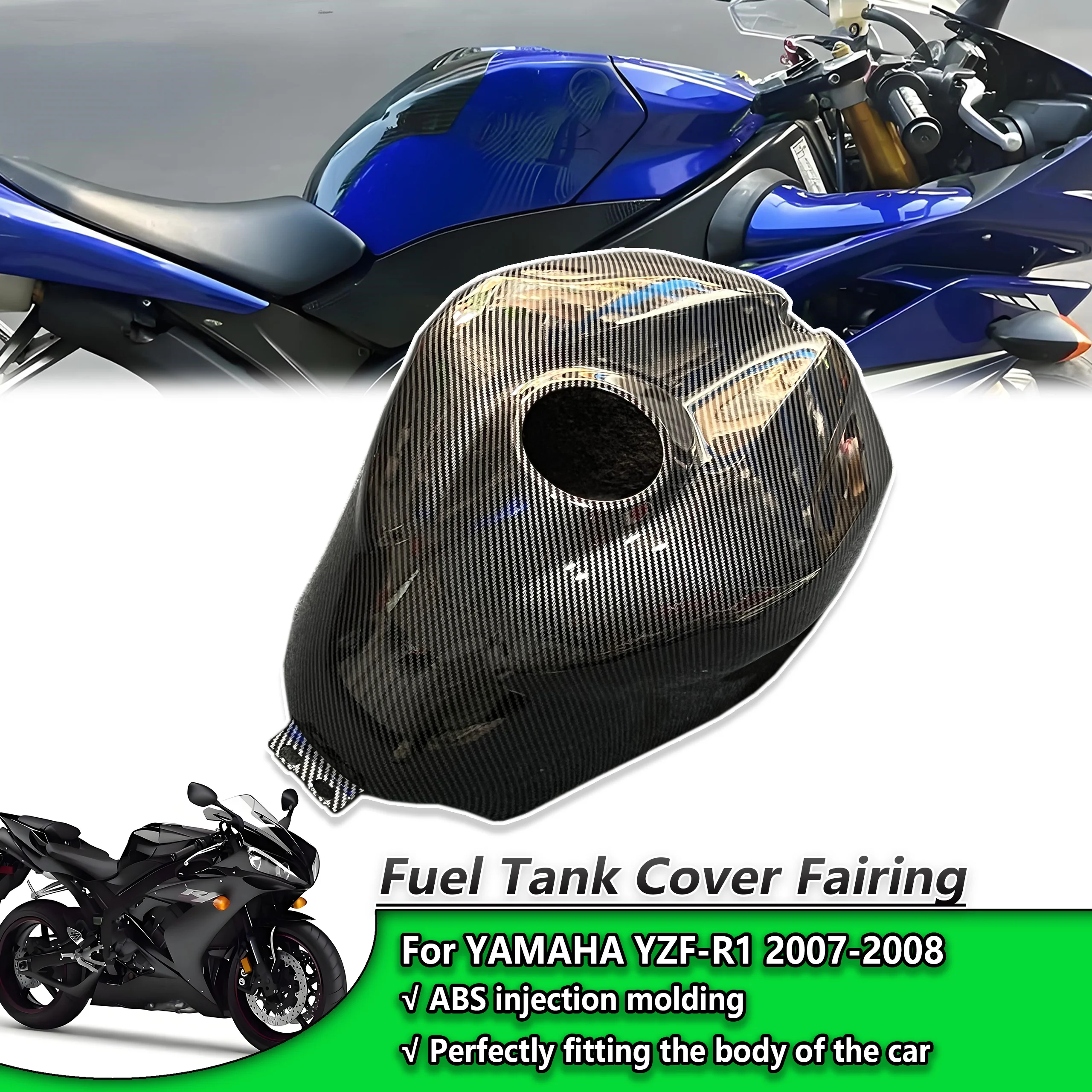 The motorcycle fairing is suitable for Yamaha R1 YZF-R1 fuel tank cap ...