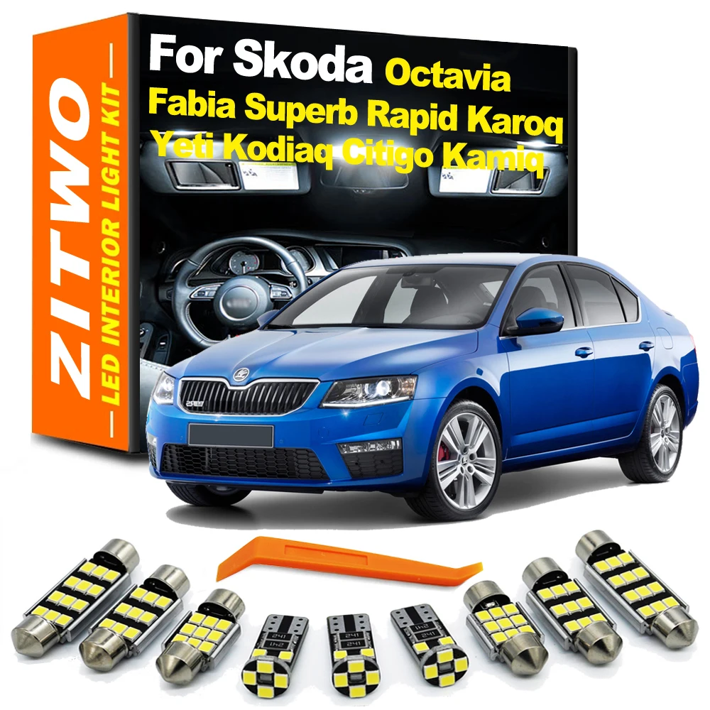 ZITWO Canbus LED Interior Light Kit For Skoda Octavia Fabia Superb ...
