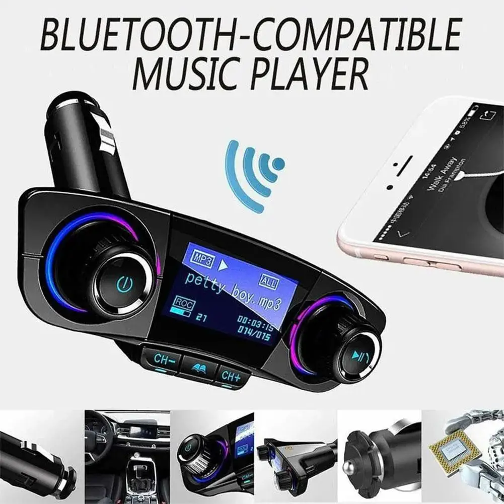 Bluetooth-FM-Transmitter-BT5-0-Handsfree-Car-Kit-TF-Card-USB-Flash ...