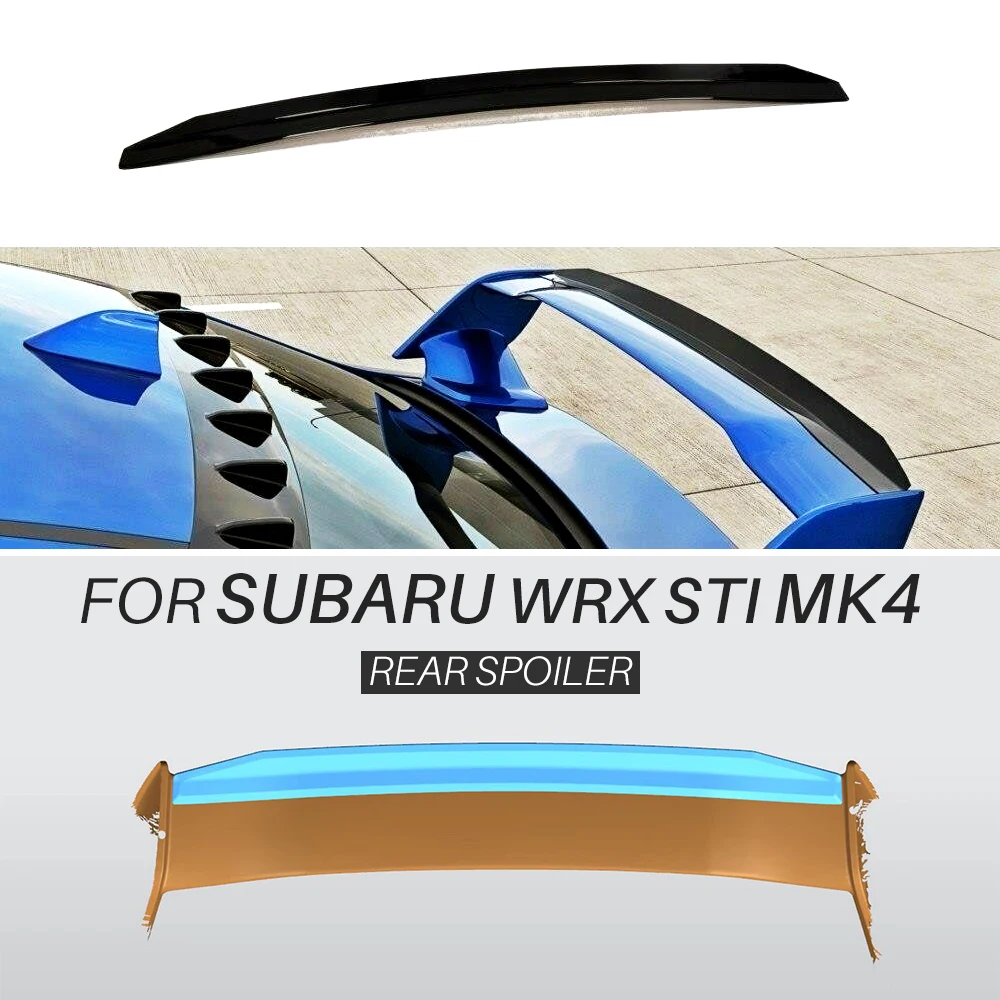Spoiler-For-SUBARU-WRX-STI-MK4-Rear-Spoiler-Cap-Extension-Wing-ABS ...