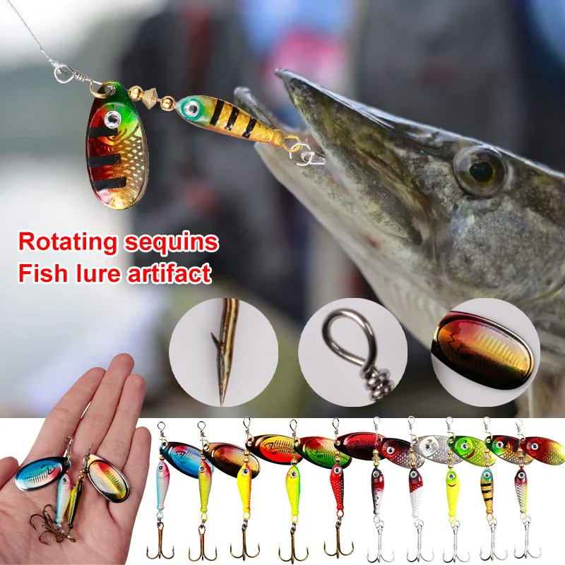 Spinners Fishing Tackle Sharp Treble Hooks Bionic Fishing Lures For ...